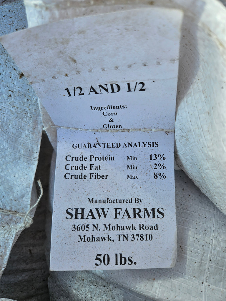 Shaw Farms 1/2 and 1/2 Cattle Feed – Heritage Farm Supply, LLC
