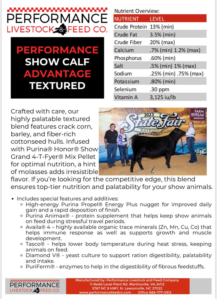 Performance Show Calf Advantage – Heritage Farm Supply, LLC